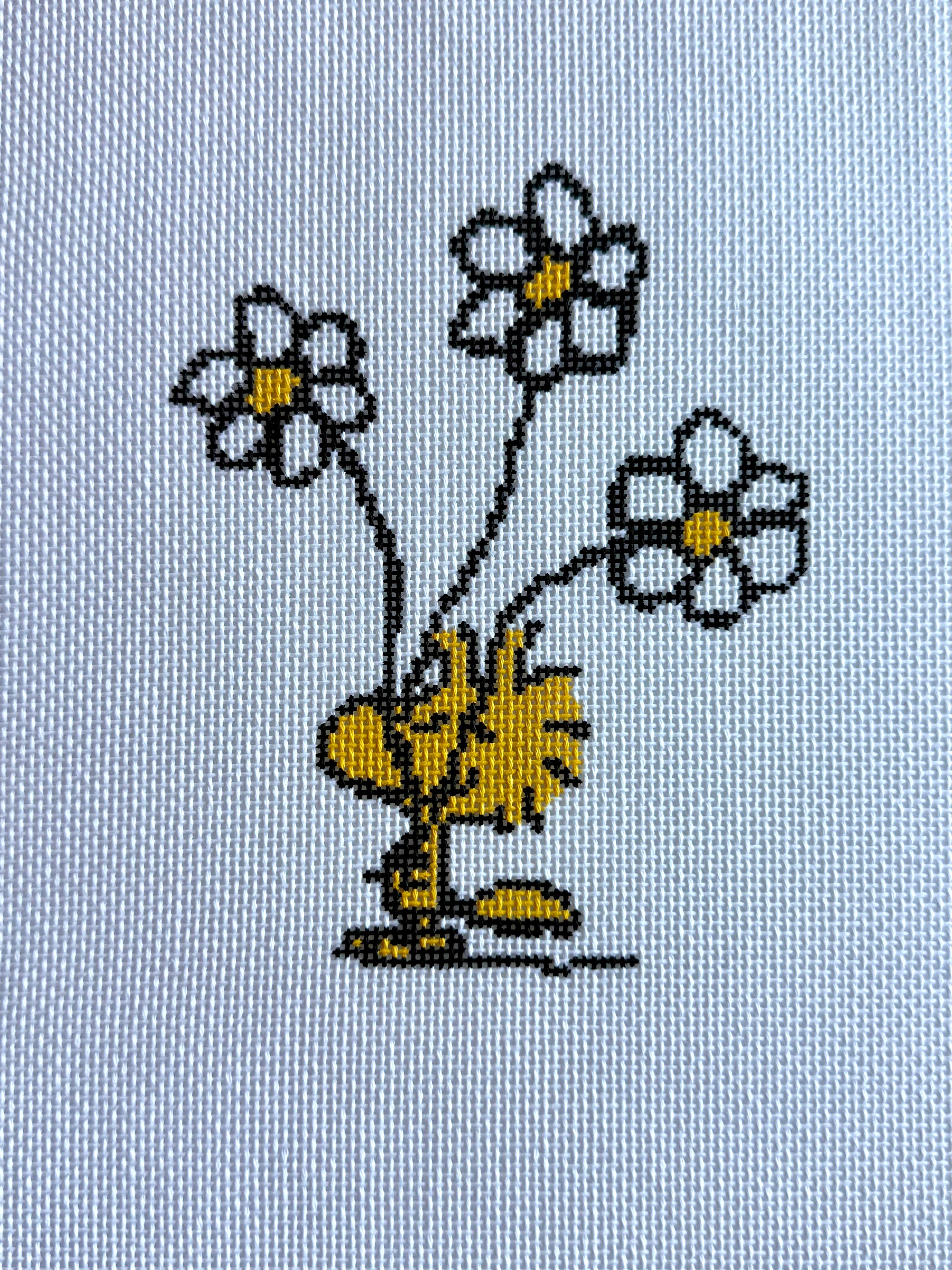 PEANUTS Everyday - Woodstock with Daisies Canvas – Officially Needlepoint